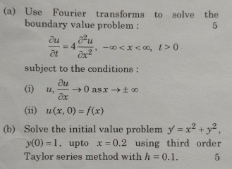 Solved (a) ﻿Use Fourier transforms to solve the boundary | Chegg.com