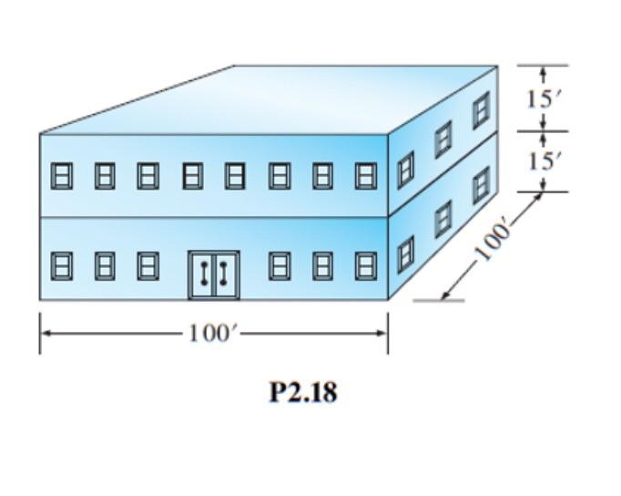 Solved P2.18. (a) A two-story hospital facility shown in | Chegg.com