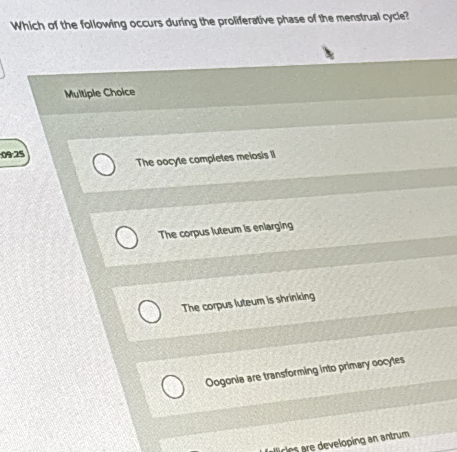Solved Which of the following occurs during the | Chegg.com