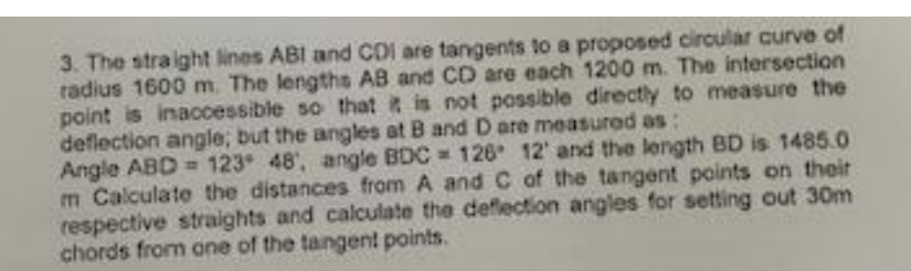 Solved The straight lines ABI and CDI are tangents to a | Chegg.com