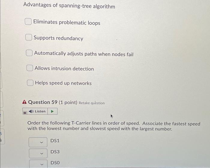 Solved Advantages Of Spanning Tree Algorithm Eliminates 