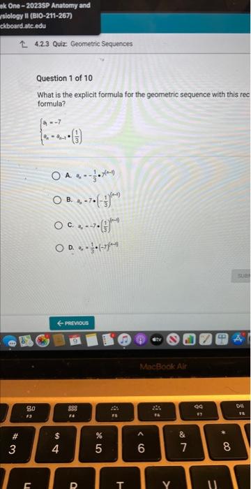 Solved What is the explicit formula for the geometric | Chegg.com