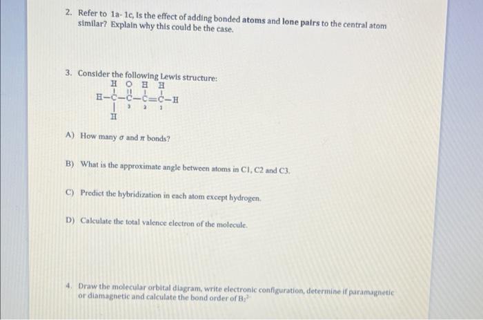 Solved 1. For each of the molecules below, draw structure to | Chegg.com