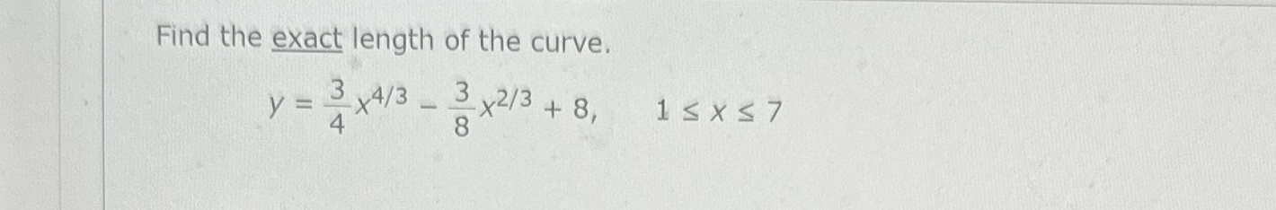 Solved Find the exact length of the | Chegg.com
