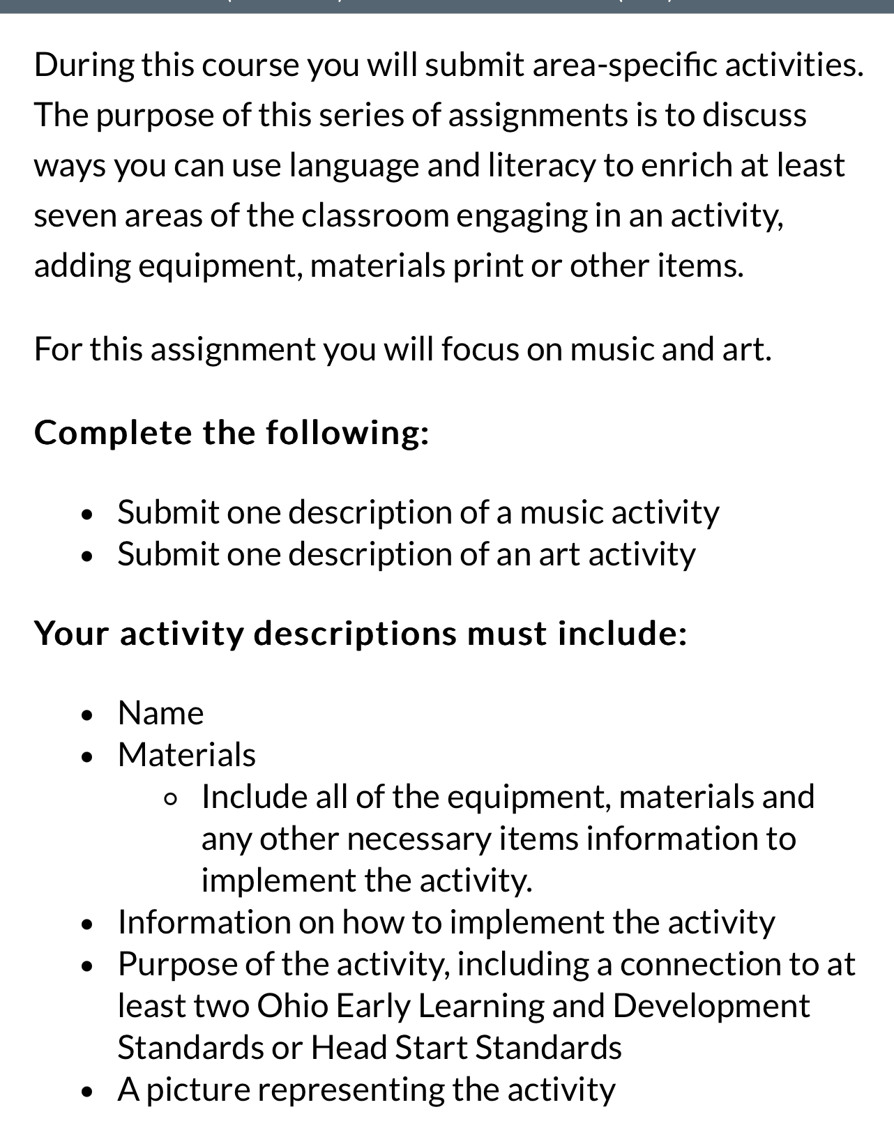 Solved During this course you will submit area-specific | Chegg.com