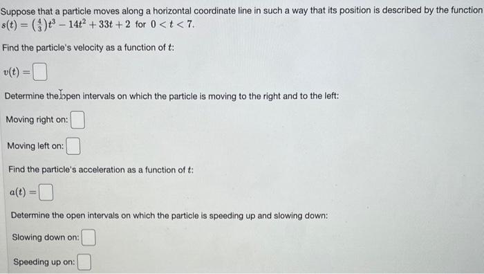 Solved Suppose that a particle moves along a horizontal | Chegg.com