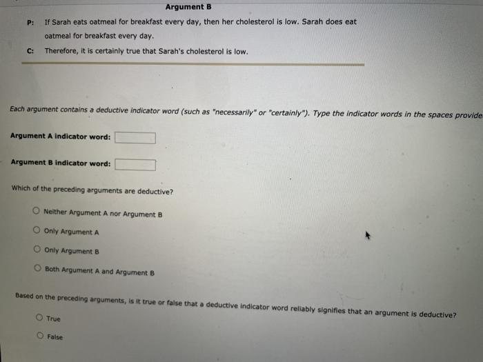 Solved Each of the following arguments uses deductive | Chegg.com