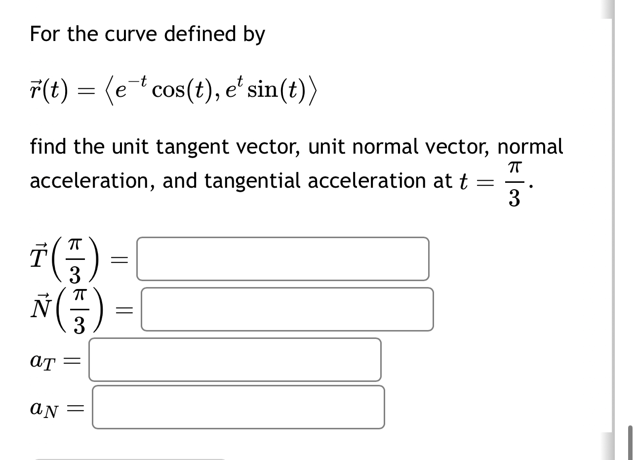 Solved For the curve defined | Chegg.com