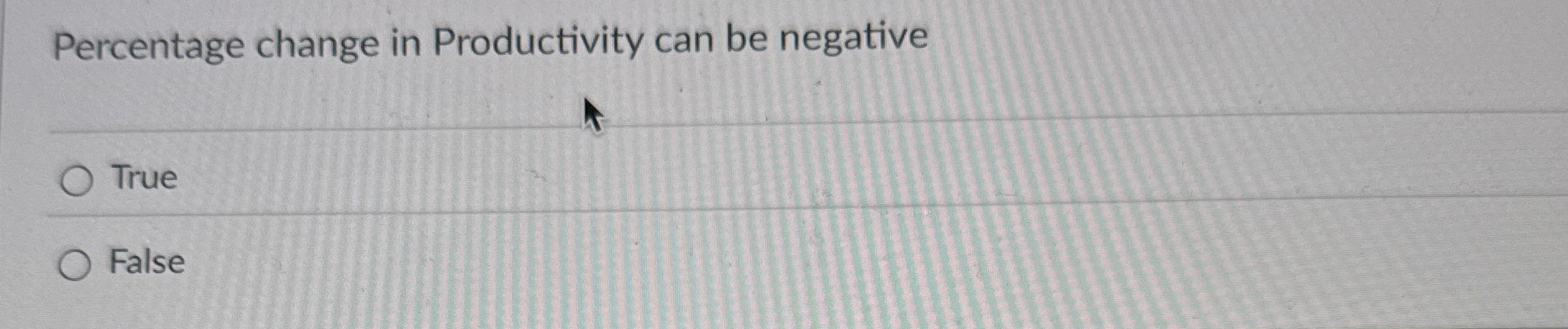 Solved Percentage change in Productivity can be negative | Chegg.com