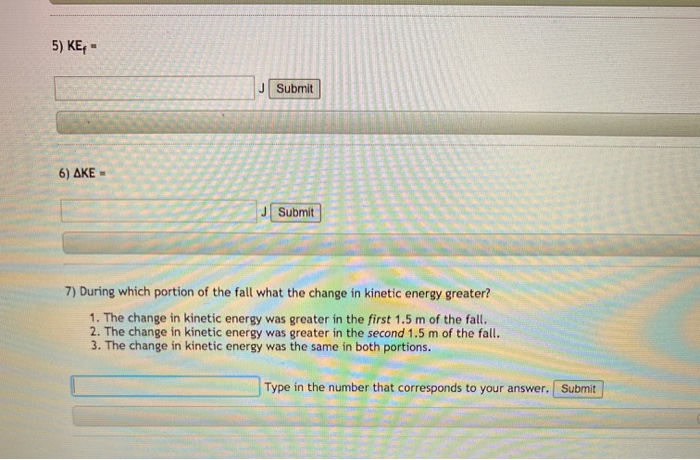 Solved Change in Kinetic Energy for a Falling Mass 156 A | Chegg.com