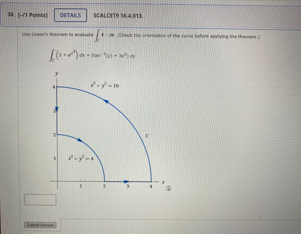Solved Use Green's theorem to evaluate ∫C﻿F*dr. (Check the | Chegg.com