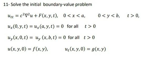 11- Solve the initial boundary-value problem Utt = | Chegg.com