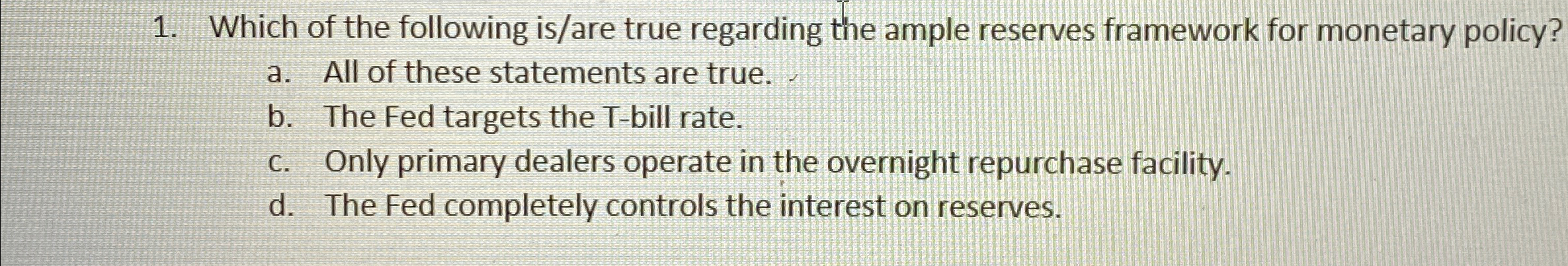 Solved Which of the following is/are true regarding the | Chegg.com