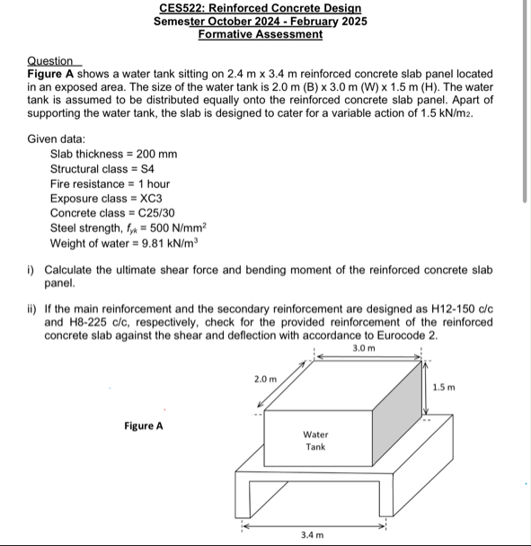Solved CES522: Reinforced Concrete DesignSemester October | Chegg.com