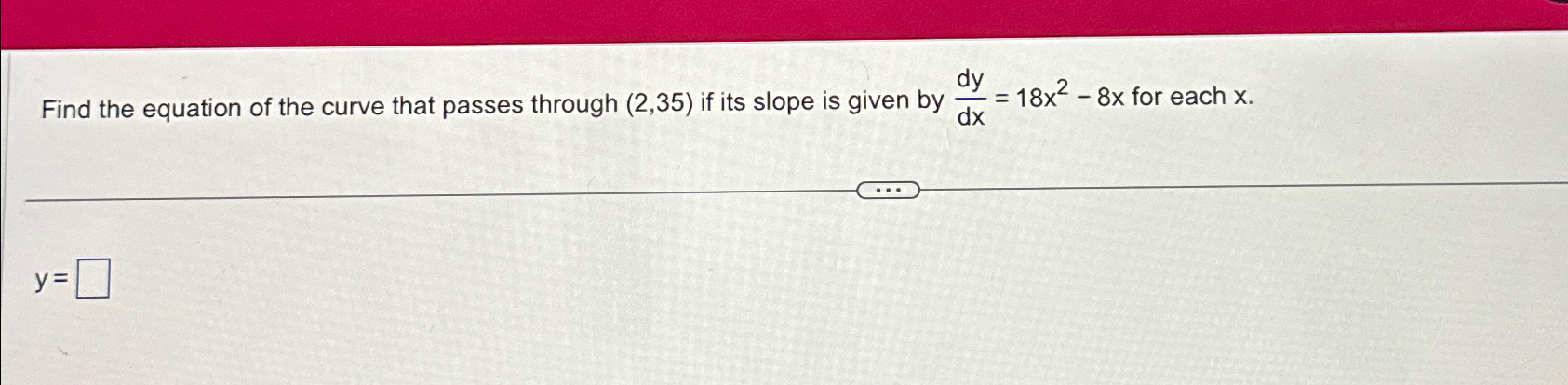 Solved Find the equation of the curve that passes through | Chegg.com