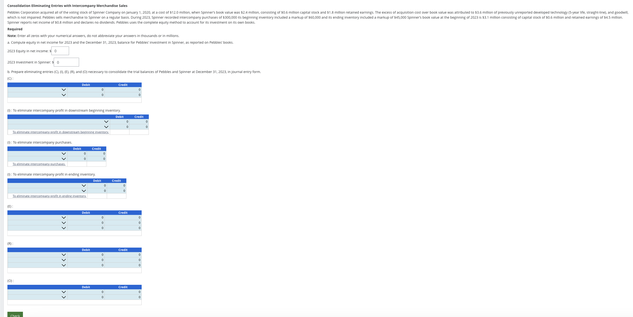 Solved by an EXPERT Consolidation Eliminating Entries with Intercompany ...