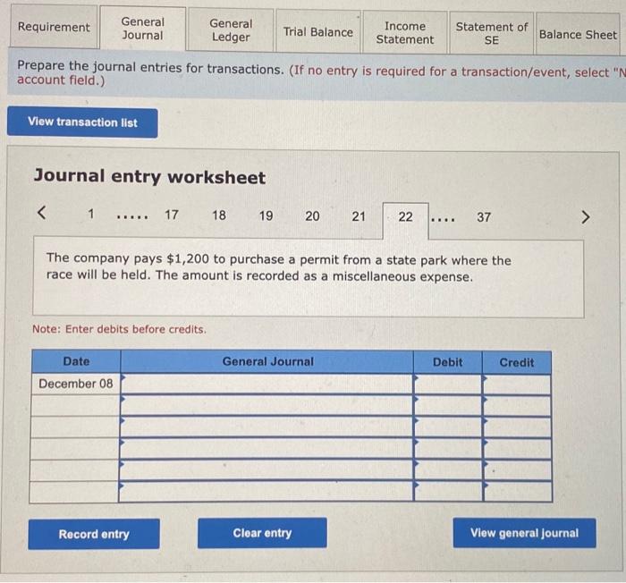 Solved Prepare the journal entries for transactions. (If no | Chegg.com