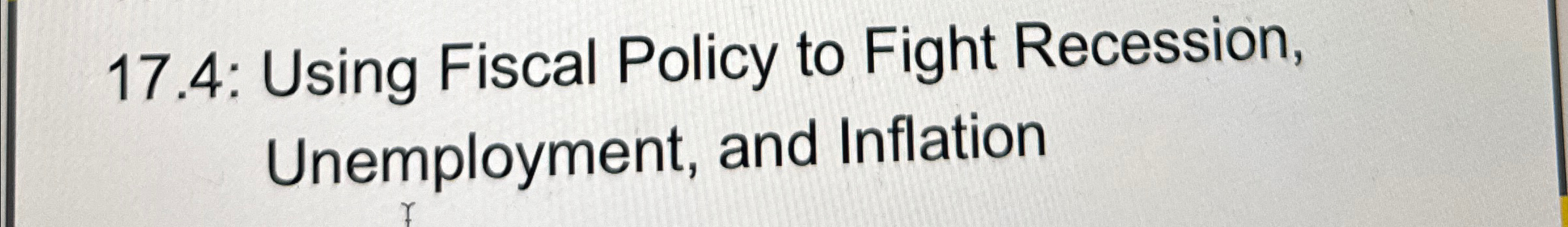 Solved 17.4: Using Fiscal Policy to Fight Recession, | Chegg.com Solved 17.4: Using Fiscal Policy to Fight Recession, | Chegg.com