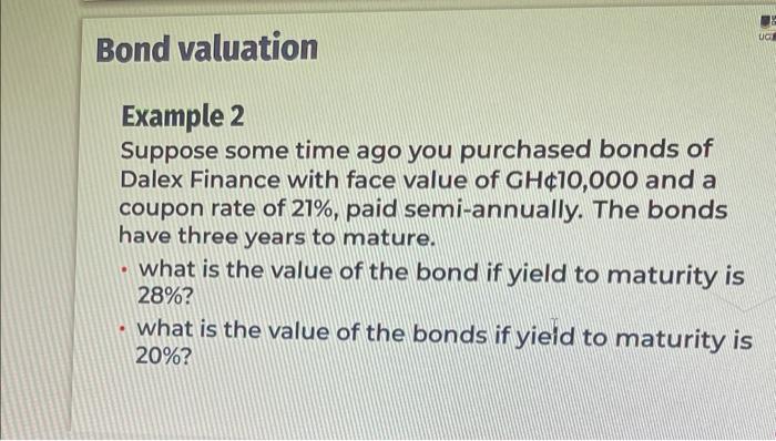 Solved Example 2 Suppose some time ago you purchased bonds | Chegg.com