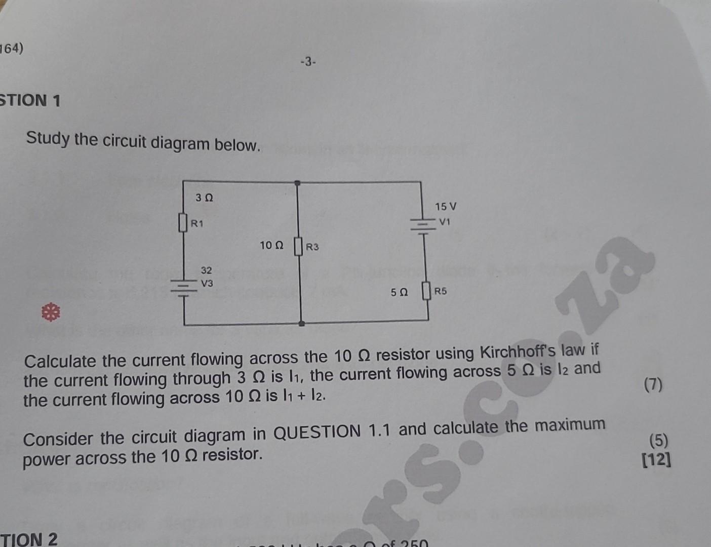 Solved Study the circuit diagram below. Calculate the | Chegg.com