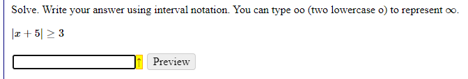 Solved Solve. Write your answer using interval notation. You | Chegg.com