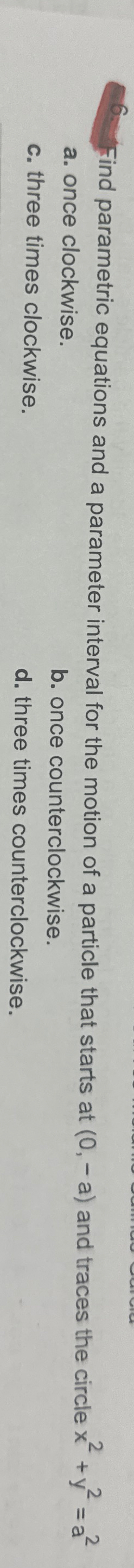 Solved Find Parametric Equations And A Parameter Interval Chegg
