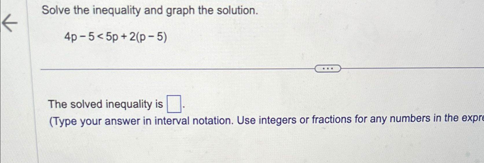 Solved Solve the inequality and graph the | Chegg.com