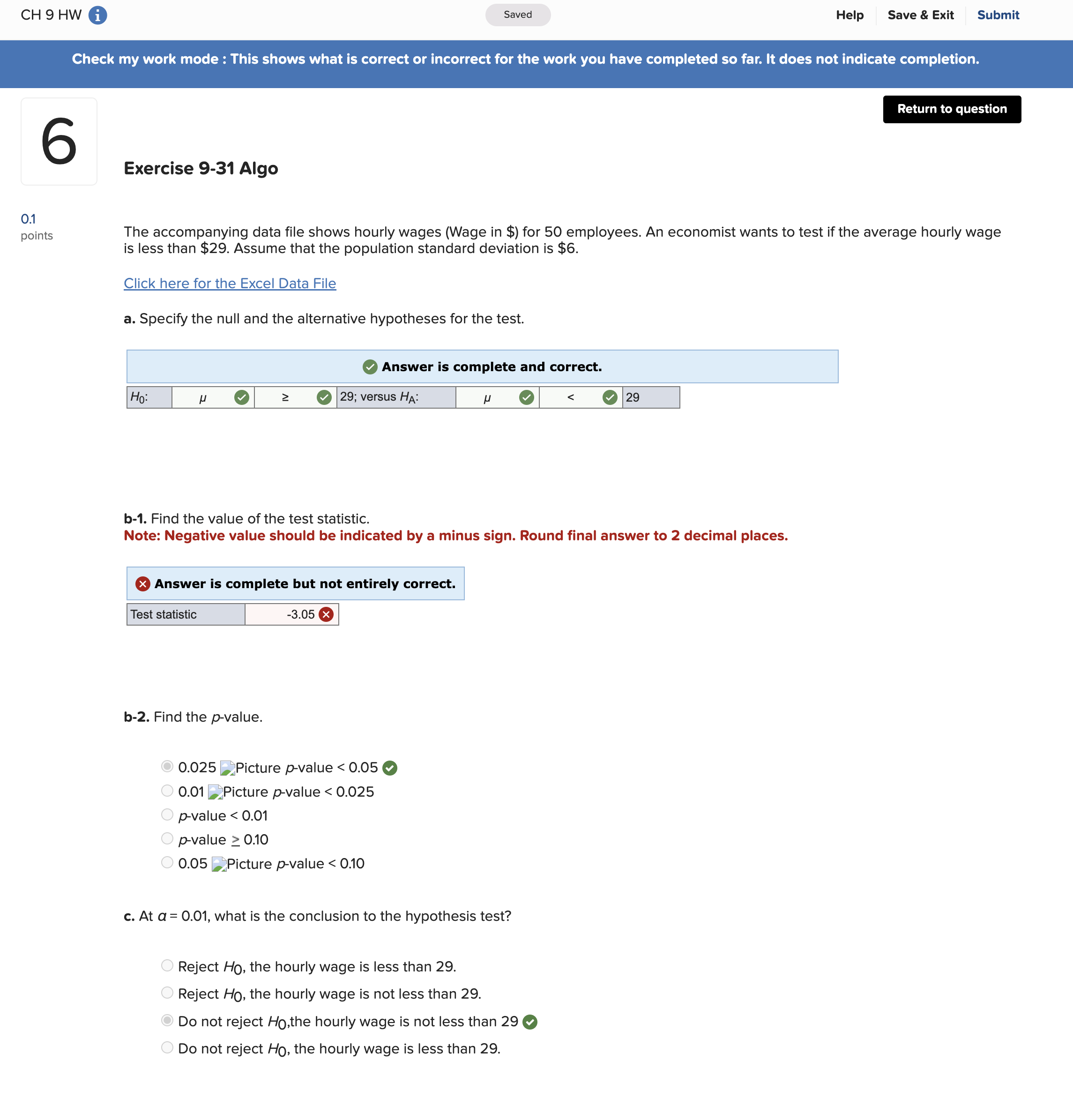 Solved Exercise 9-31 ﻿Algo0.1pointsThe accompanying data | Chegg.com