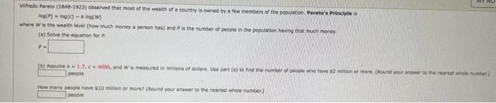 Solved log(P)−log(c)−ksig(im2 where W in the weoth level | Chegg.com