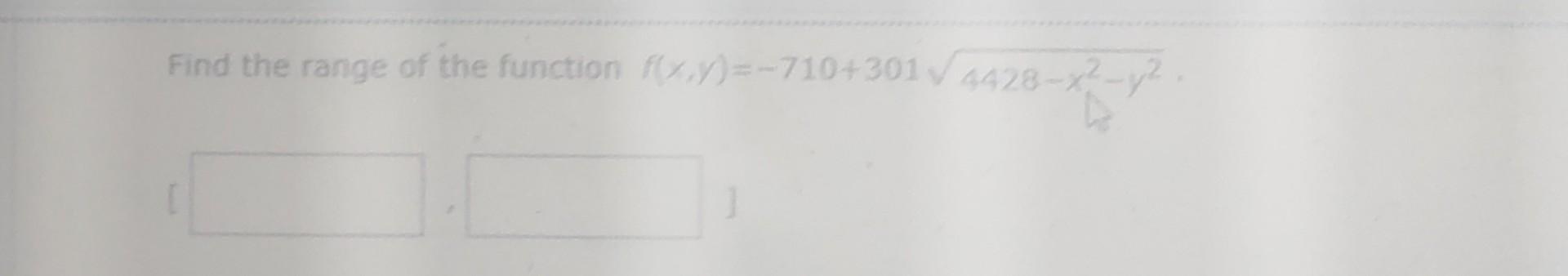 Solved Find the range of the function | Chegg.com