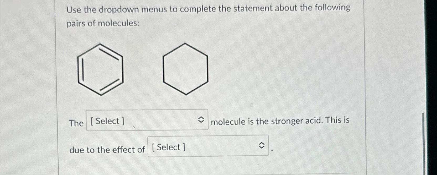 Solved Use the dropdown menus to complete the statement | Chegg.com
