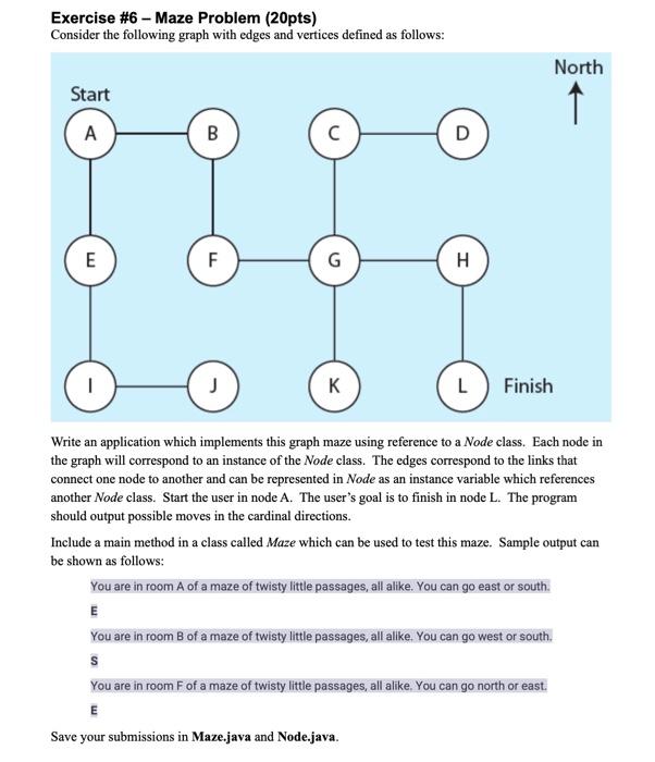 Solved Exercise #6 - Maze Problem (20pts) Consider the | Chegg.com