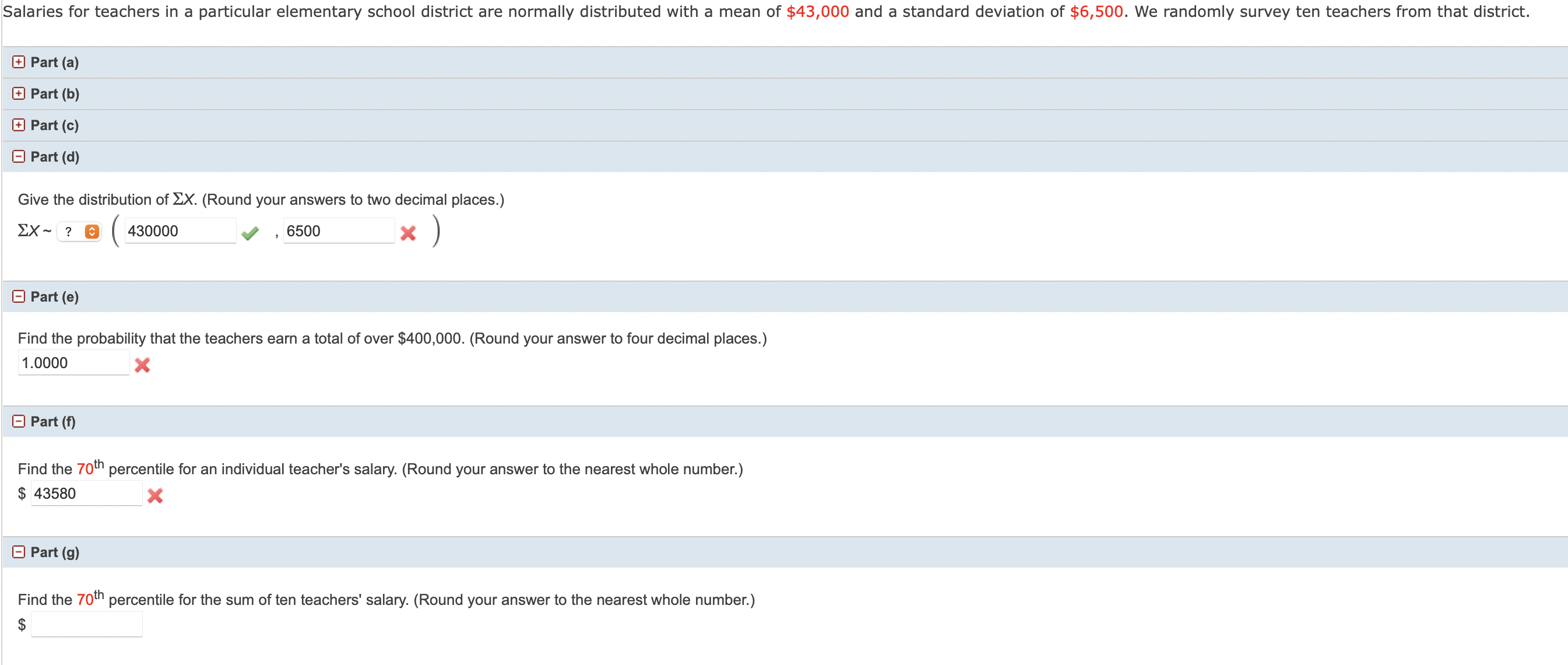Solved Part (a)Part (b)Part (c)Part (d)Give the distribution | Chegg.com