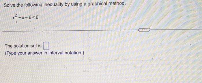 Solved Solve the following inequality by using a graphical | Chegg.com