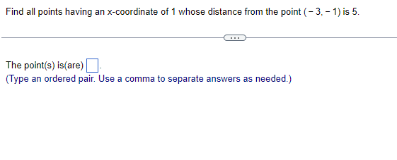 Solved Find all points having an x-coordinate of 1 ﻿whose | Chegg.com