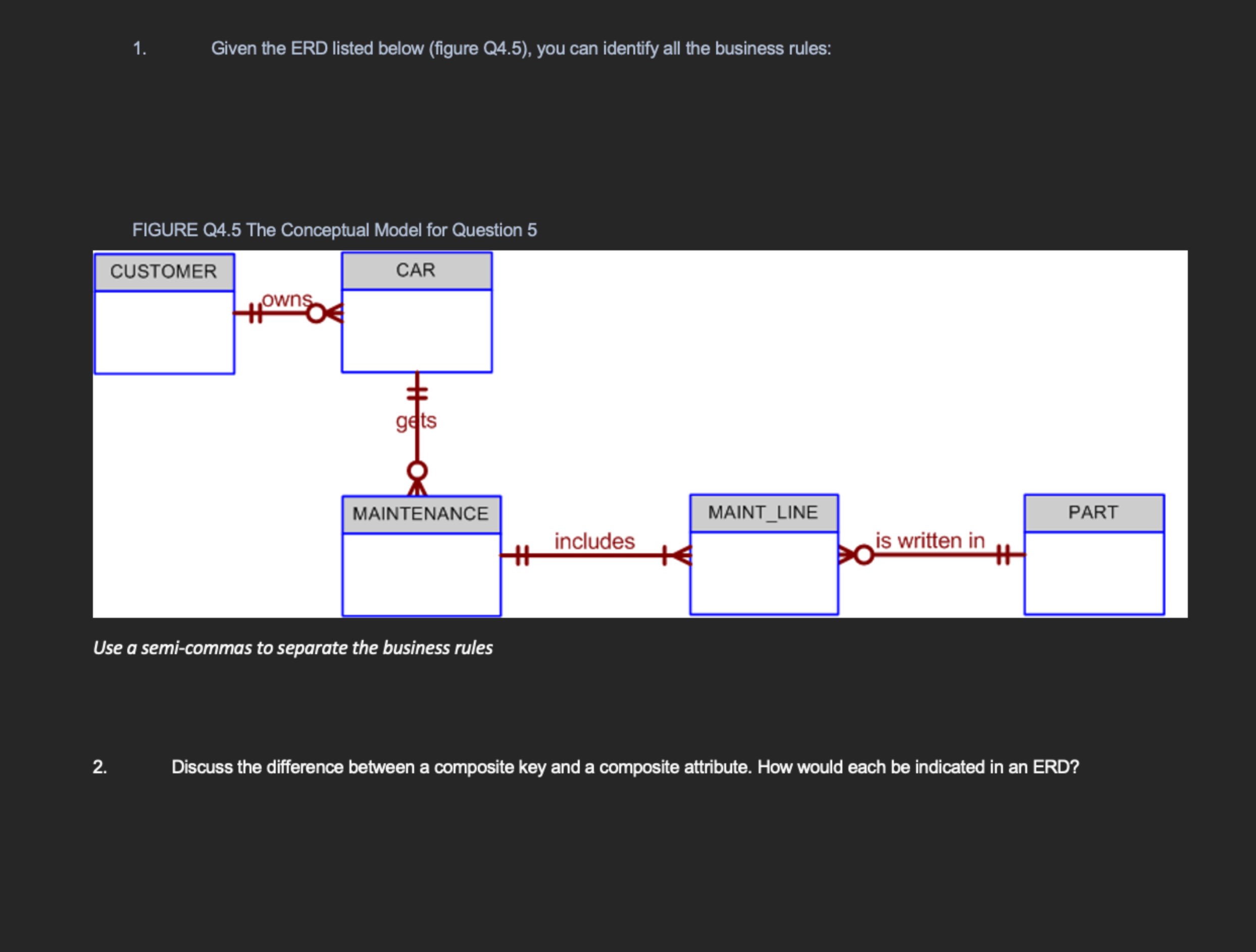 Solved Use a semi-commas to separate the business | Chegg.com