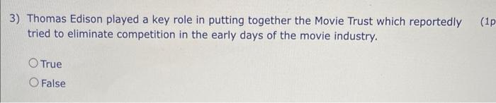 Solved 3) Thomas Edison played a key role in putting | Chegg.com
