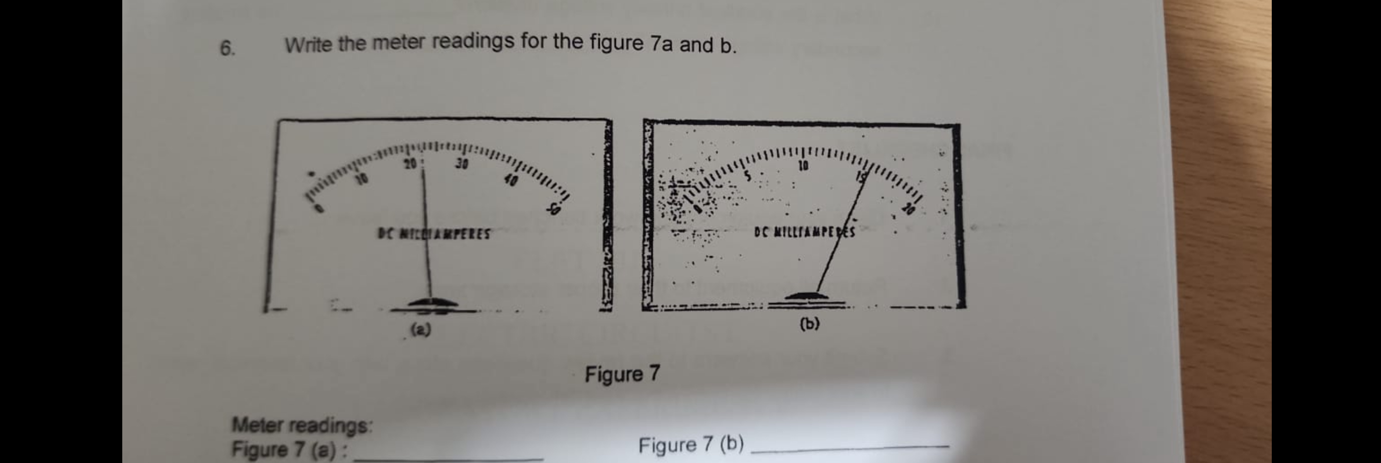 Write the meter readings for the figure 7a and | Chegg.com