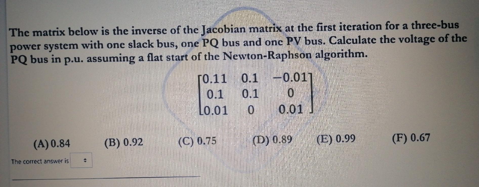 The matrix below is the inverse of the Jacobian | Chegg.com