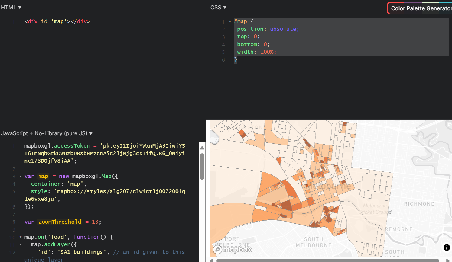 Solved The Below Is The Js Fiddle Code To Create A Map I