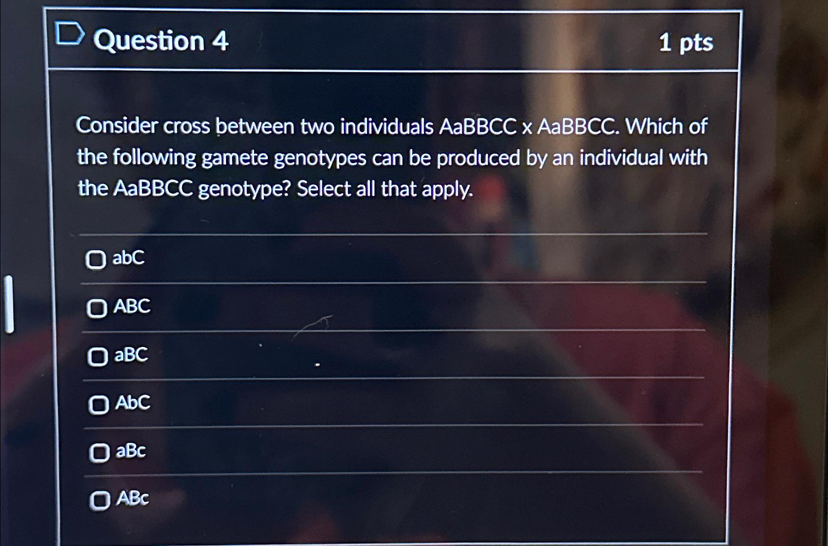 Solved Question 41 ﻿ptsConsider cross between two | Chegg.com