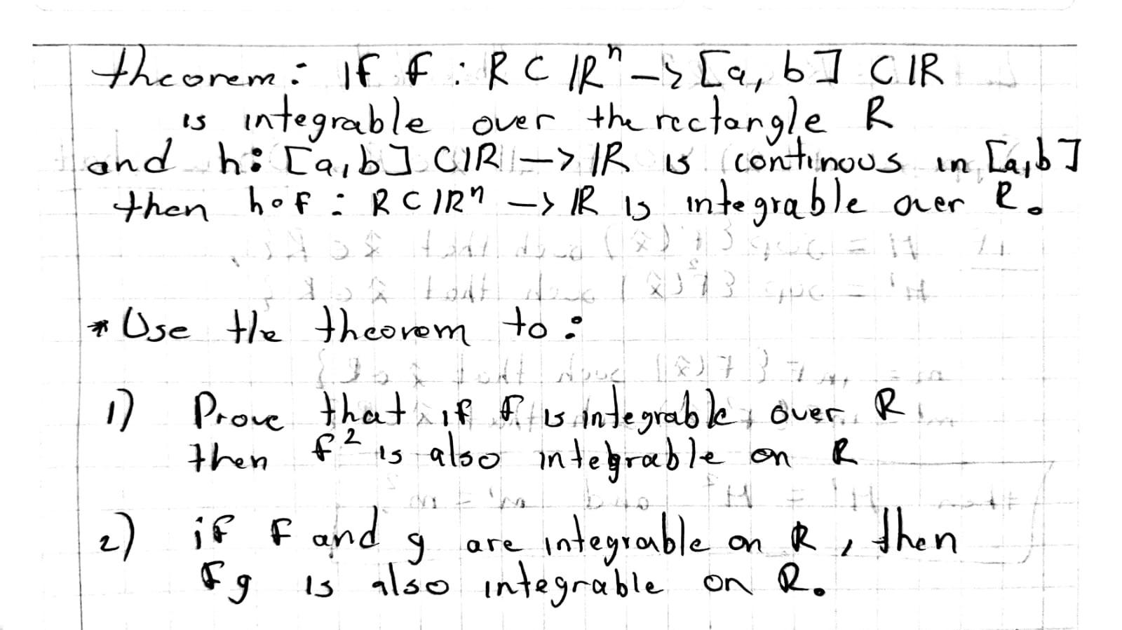 Solved theorem: If F:R⊂Rn−2[a,b]⊂R is integrable over the | Chegg.com