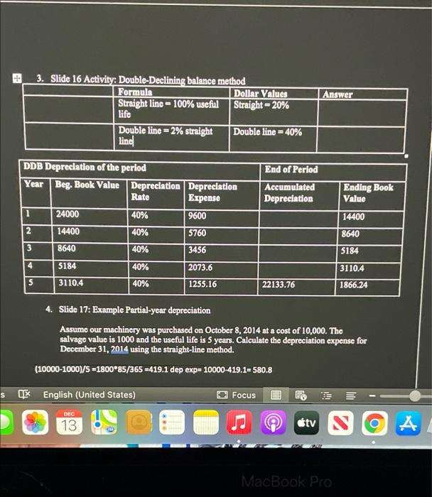 Solved Answer _3. Slide 16 Activity: Double-Declining | Chegg.com