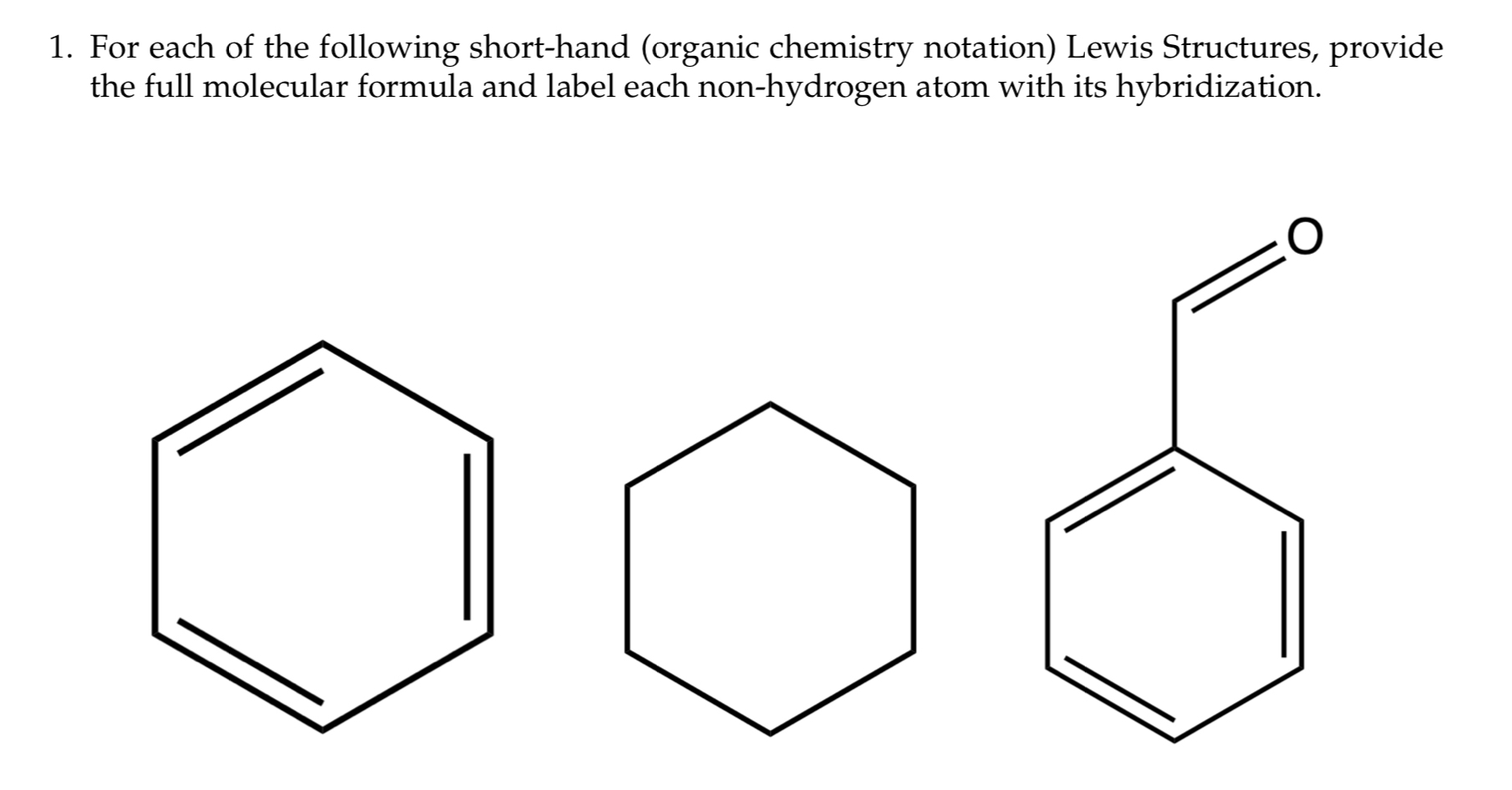 Solved For each of the following short-hand (organic | Chegg.com