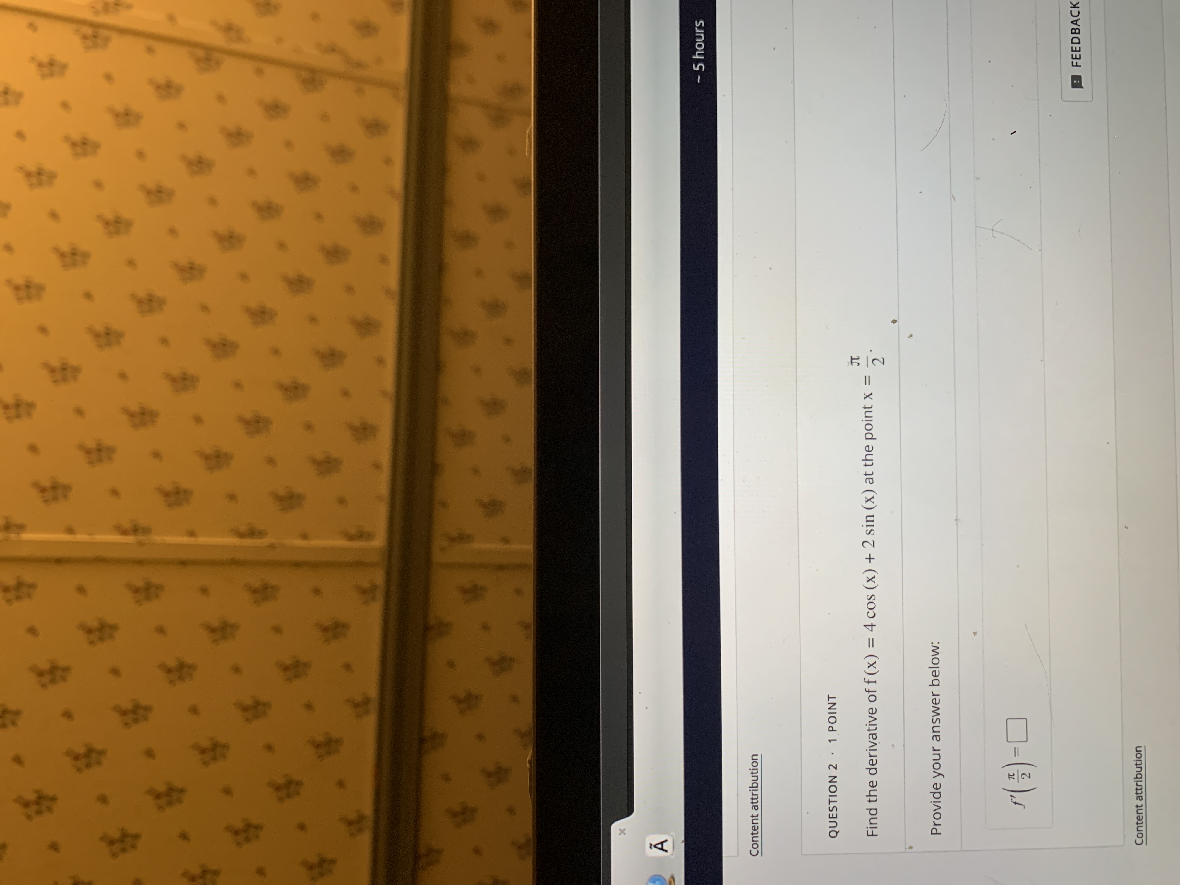 Solved Content attributionQUESTION 2 * 1 ﻿POINTFind the | Chegg.com