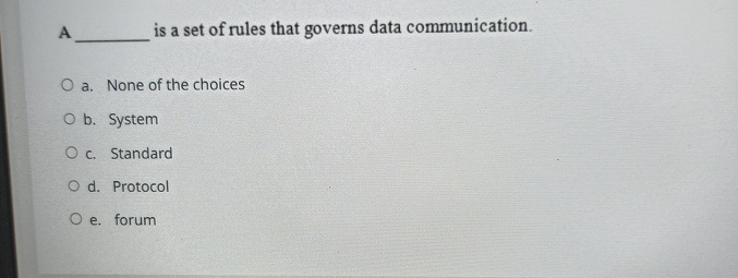 Solved A q, ﻿is a set of rules that governs data | Chegg.com