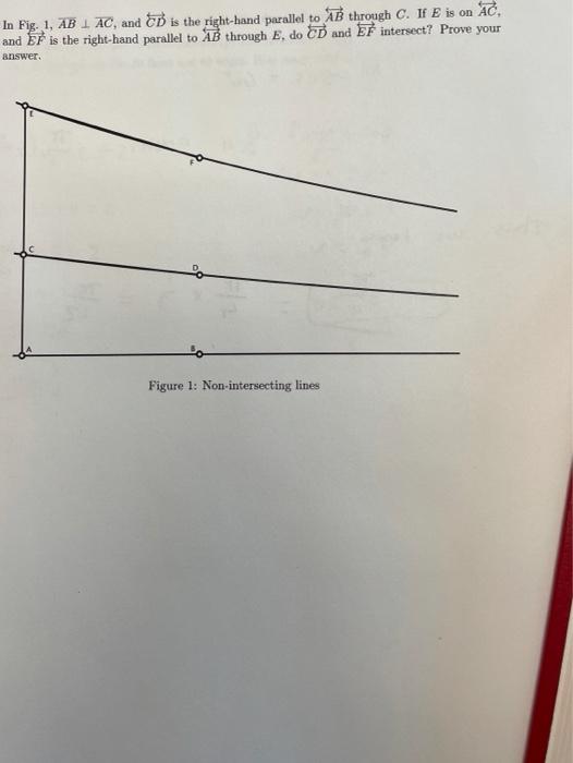Solved In Fig. 1, AB 1 AC, and D is the right-hand parallel | Chegg.com