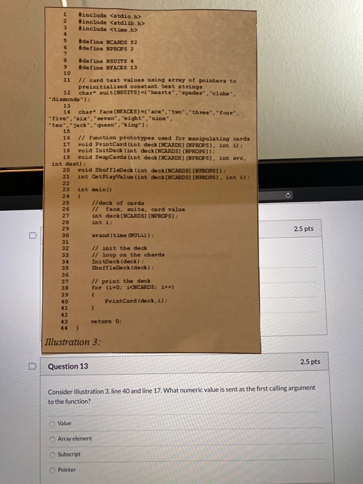 Solved include include include 6 #define NCARDS 52 define | Chegg.com