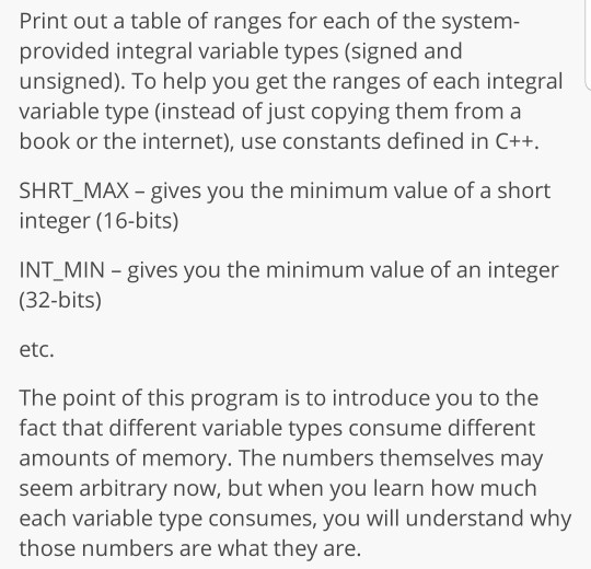Solved Print out a table of ranges for each of the system- | Chegg.com