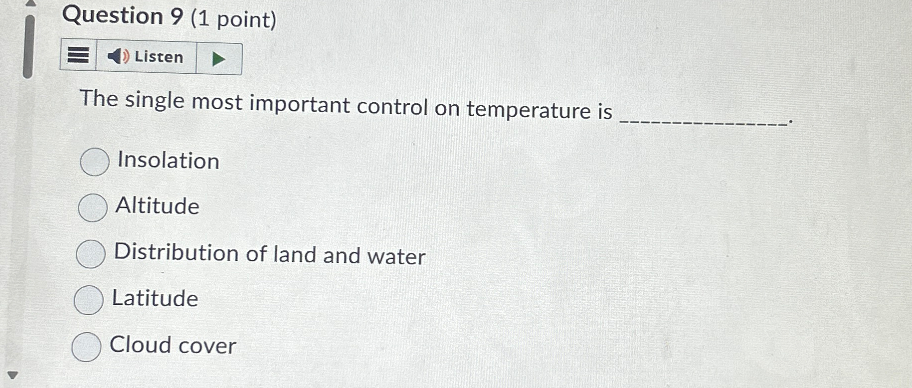 Solved Question 9 (1 ﻿point)ListenThe single most important | Chegg.com